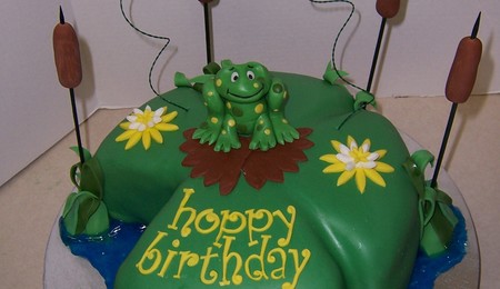 Lily Pad/frog Cake - CakeCentral.com
