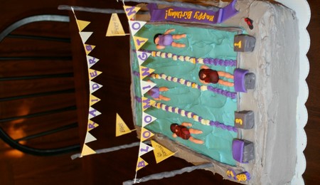 Swim Team Cake - CakeCentral.com