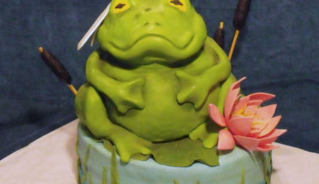 Lily Pad/frog Cake - CakeCentral.com