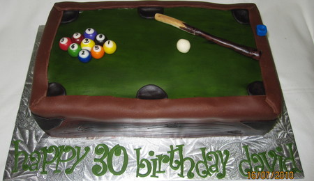 Billiards Pool Table Cake - CakeCentral.com
