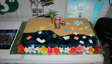 Vintage Beach Theme Wedding Cake - CakeCentral.com
