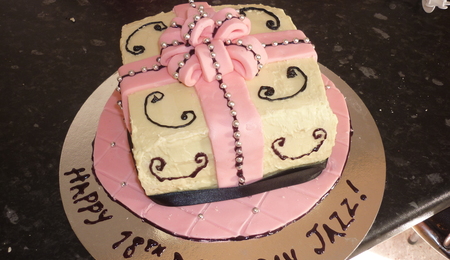 Gift Box Birthday Cake - CakeCentral.com