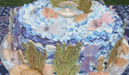 Saltwater Fish Cake With Red Snapper And Speckled Trout - CakeCentral.com