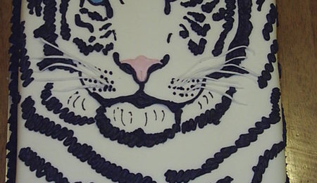 White Tiger Birthday Cake - CakeCentral.com
