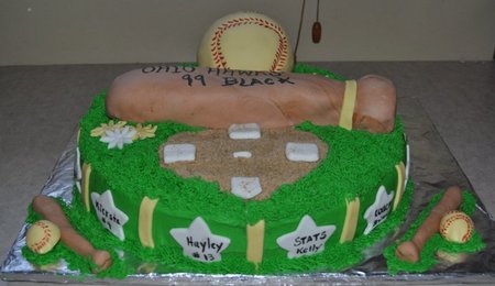Team Softball Cake - CakeCentral.com