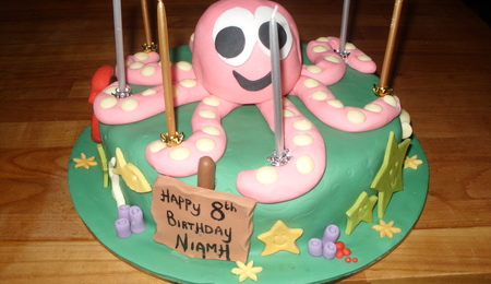 Octopus Diver Birthday Cake - CakeCentral.com