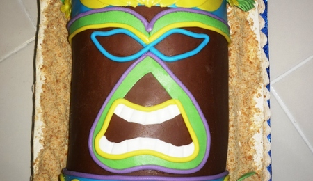 Zombie Luau Birthday Cake - CakeCentral.com