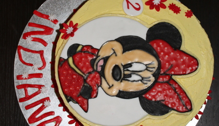 Minnie Mouse Inspired Giant Lemon Cupcake - CakeCentral.com
