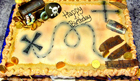 Pirate Treasure Map Cake - CakeCentral.com