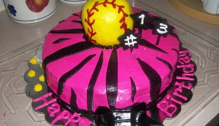 Softball Birthday Cake.. - CakeCentral.com
