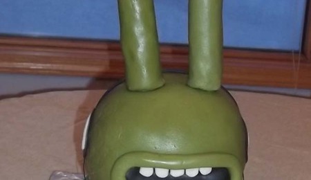 First Time Wedding Cake; Made Out Of Rice Krispie Treats - CakeCentral.com