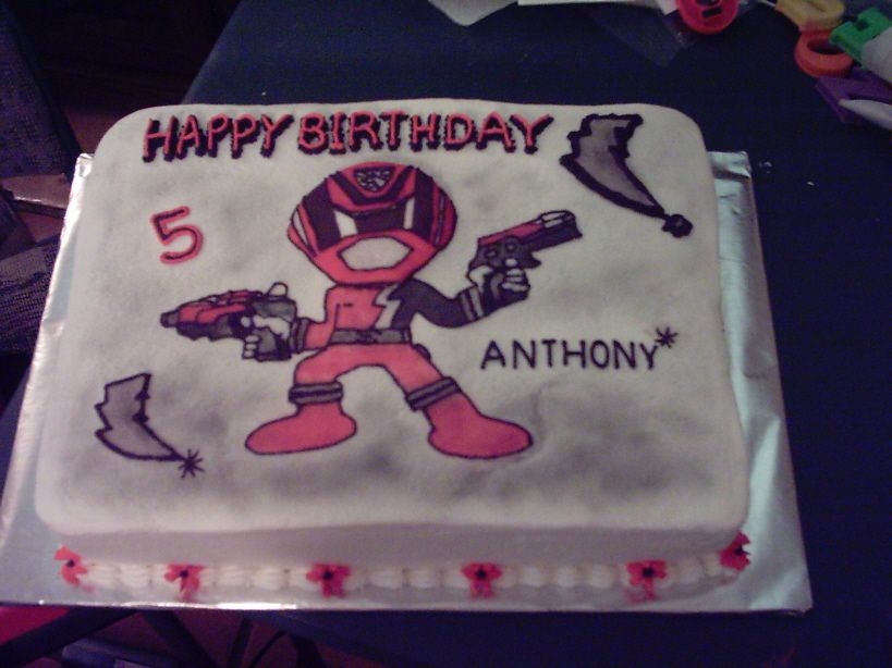 Blue Power Rangers Cake - CakeCentral.com