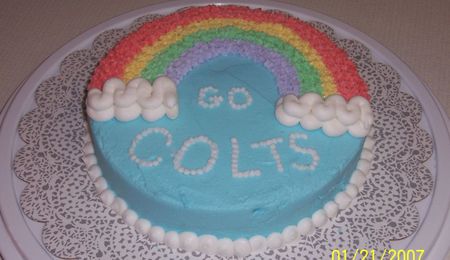 Blue Rainbow Cake - CakeCentral.com