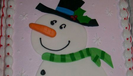 Snowman Sheet Cake - CakeCentral.com