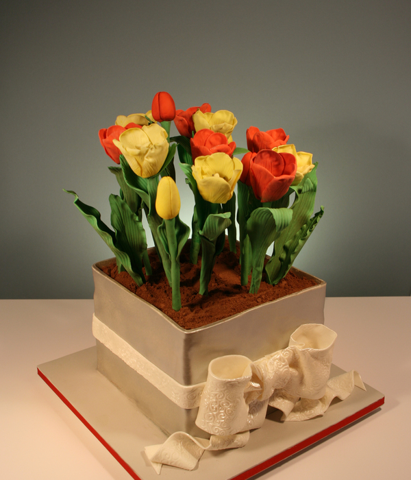 Fresh Spring Cakes with Tulips - CakeCentral.com