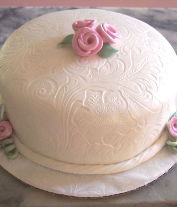 Beautiful Embossed Wedding Cakes - CakeCentral.com