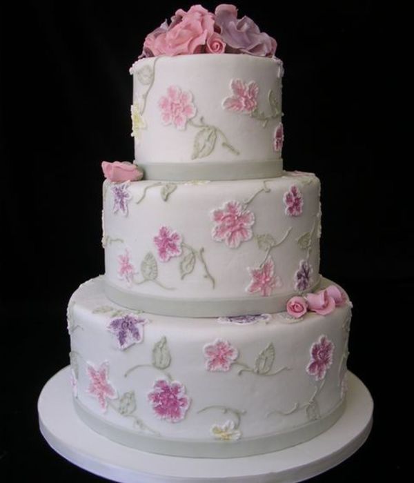 Beautiful Brush Embroidery Cakes - CakeCentral.com