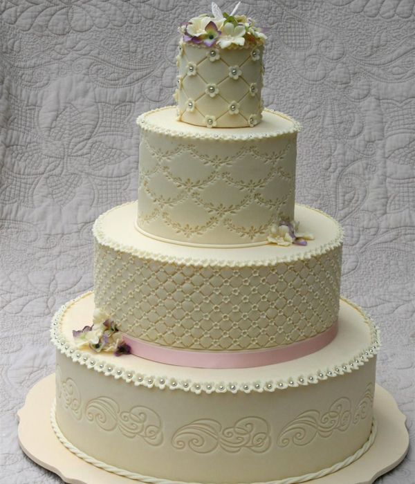 Beautiful Embossed Wedding Cakes - CakeCentral.com