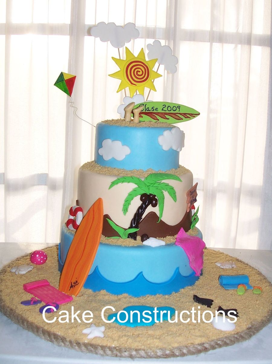 Beach Graduation - CakeCentral.com
