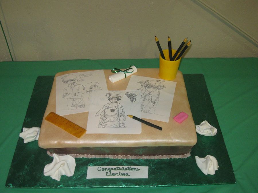 Graduation Cake For An Artist - CakeCentral.com