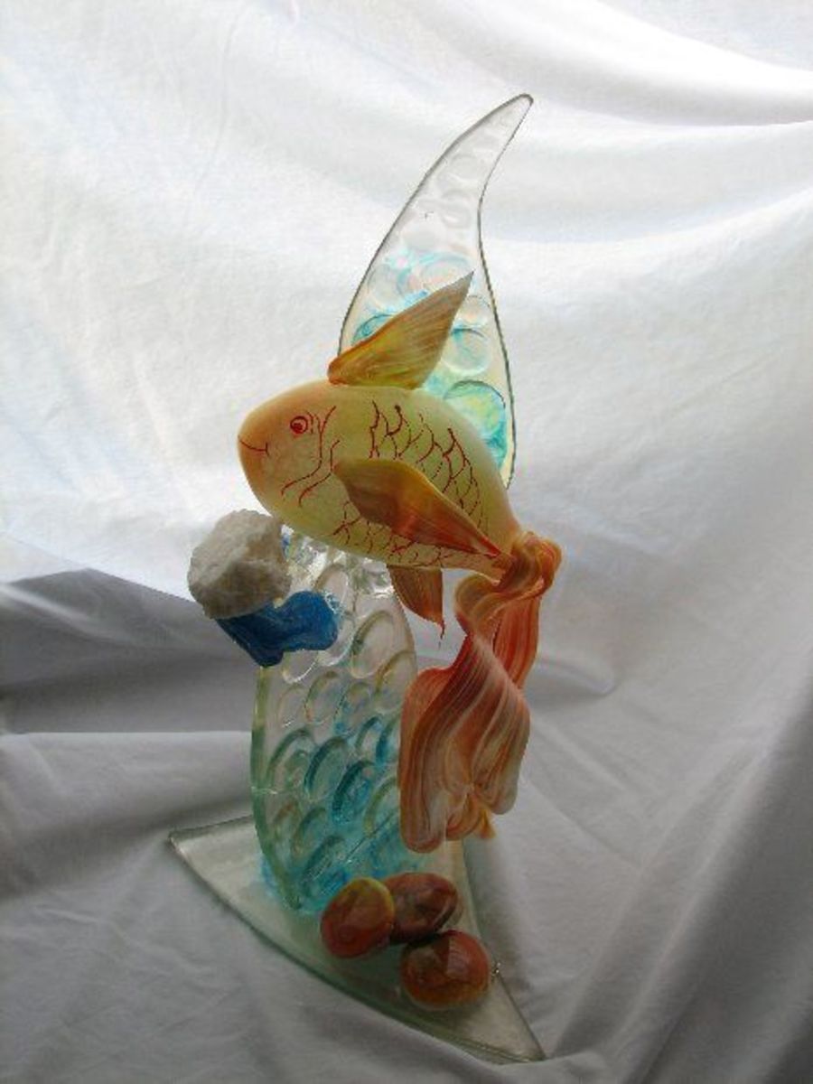 Blown Sugar Fish With Cast Base, Bubble Sugar, Rock Sugar, Pastillage ...