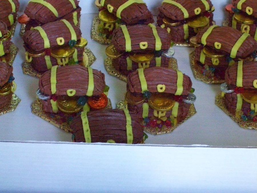 Mini Treasure Chests To Go With Pirate Map Cake - CakeCentral.com