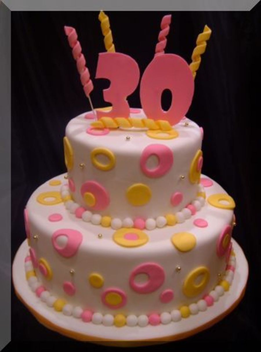 Retro 30Th Birthday Cake - CakeCentral.com