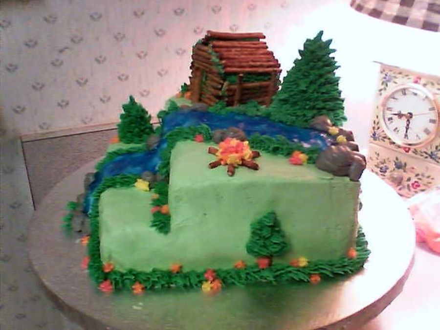 Outdoor Cabin - CakeCentral.com