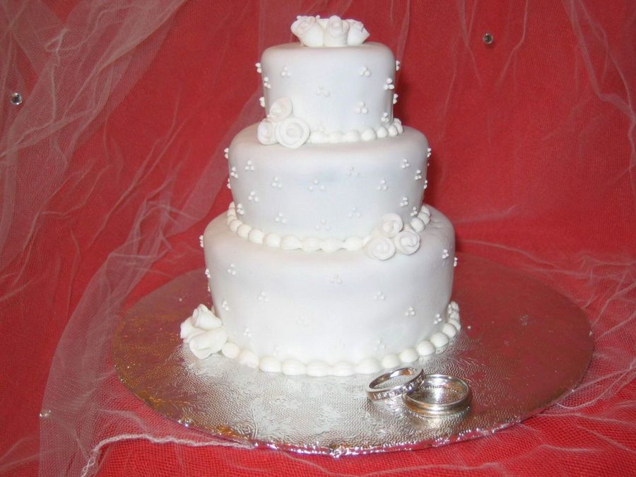 Miniature Wedding Cake - CakeCentral.com