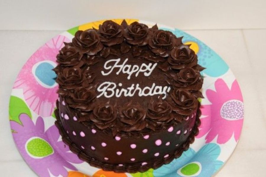 Small Chocolate Birthday Cake - CakeCentral.com