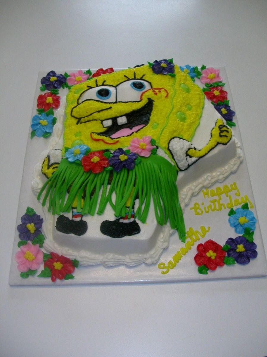 Hula Sponge Bob - CakeCentral.com