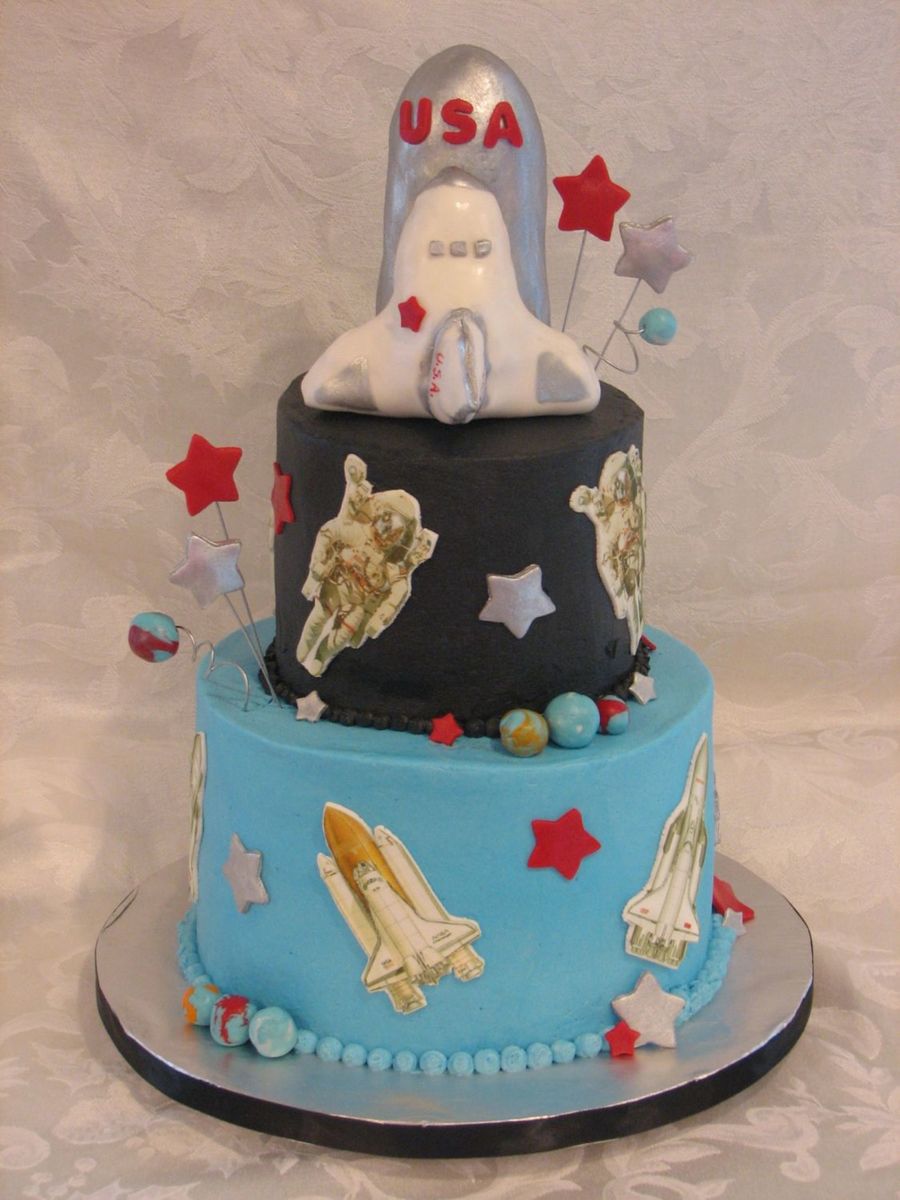 Rocket Ship Grooms Cake - CakeCentral.com