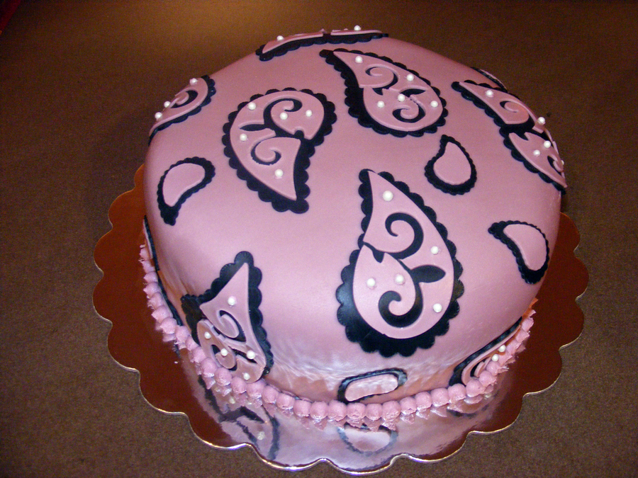 Paisley Birthday Cake - CakeCentral.com