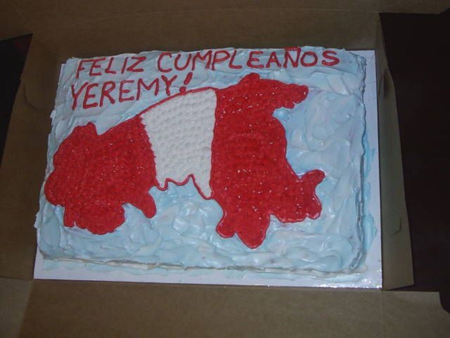 Map Of Peru Birthday - CakeCentral.com