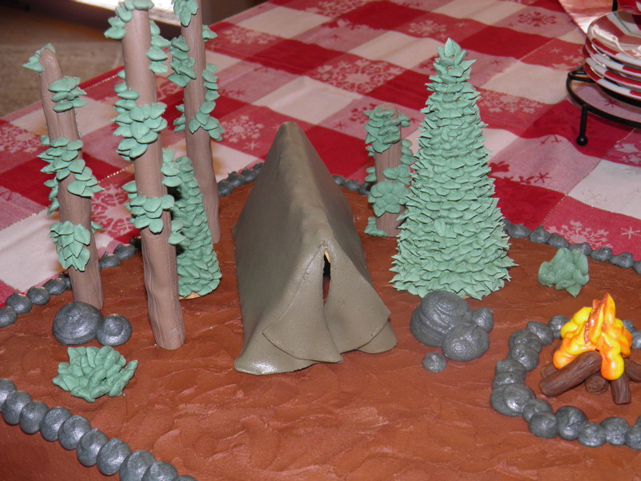Boy Scout Camping Cake - Camp Out - CakeCentral.com