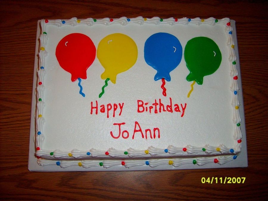 Balloons Birthday Cake - CakeCentral.com