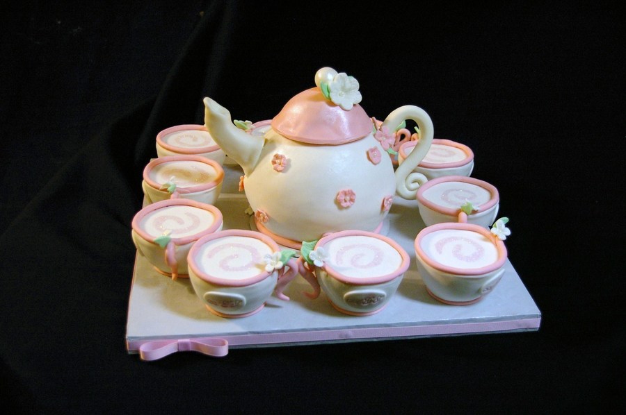 Tea Pot & Tea Cups - CakeCentral.com