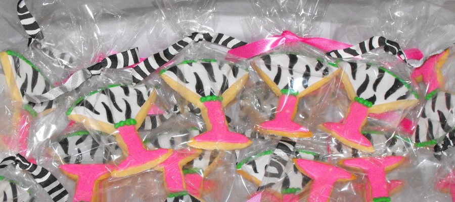 Zebra Print Martini Cookies - CakeCentral.com