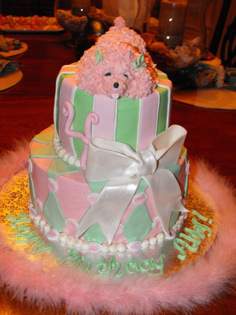 Poodle 4Th Birthday Cake - CakeCentral.com