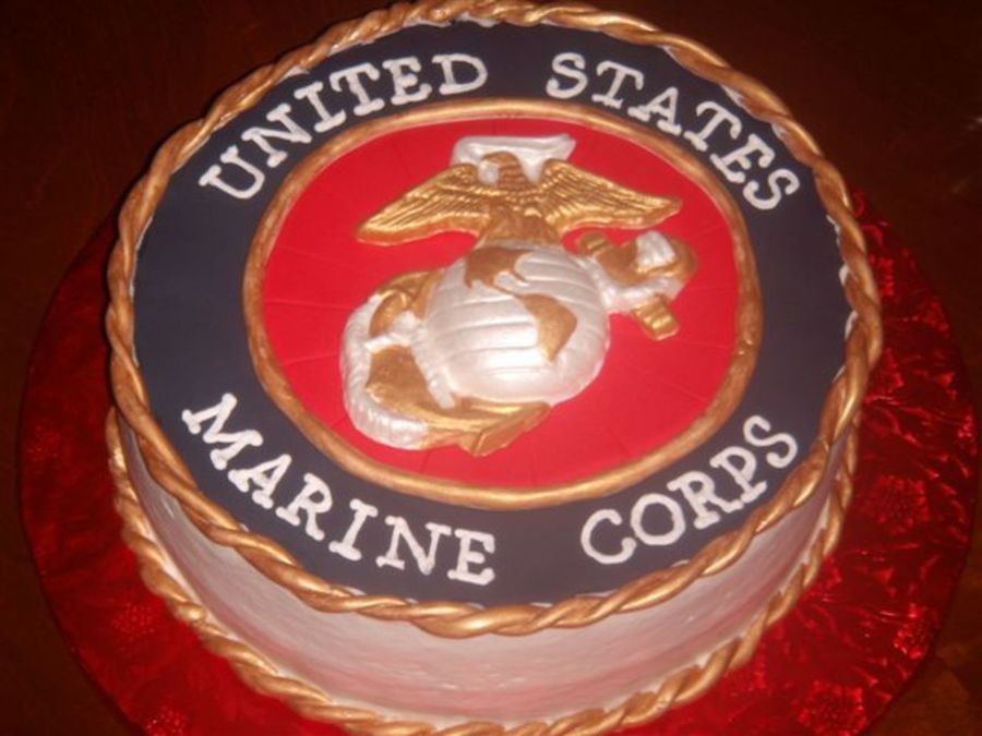 Marine Military Promotion Cake Ega - CakeCentral.com