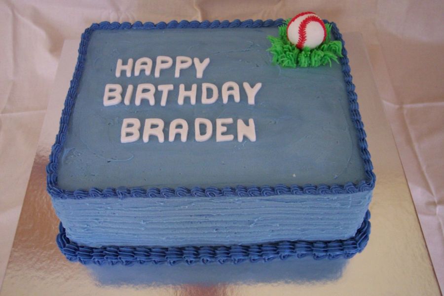 Baseball Sheet Cake - CakeCentral.com