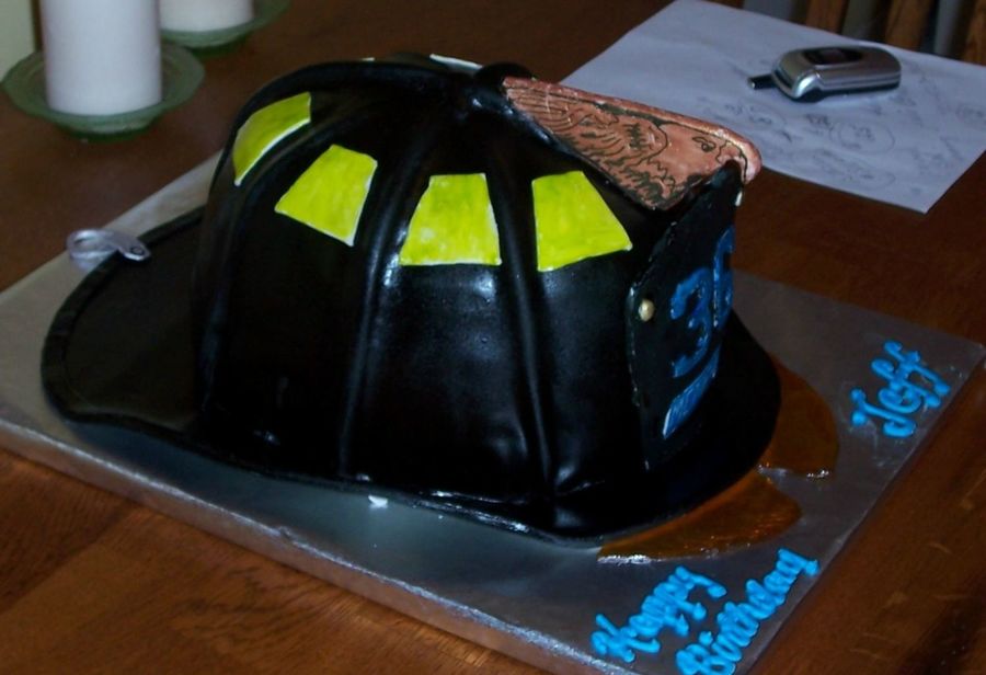 Black Fire Helmet - CakeCentral.com