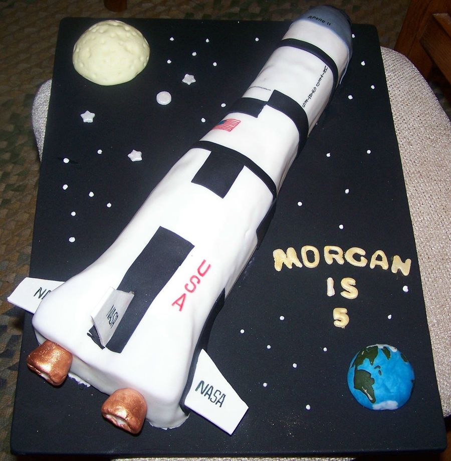 Apollo Rocket Birthday Cake - CakeCentral.com