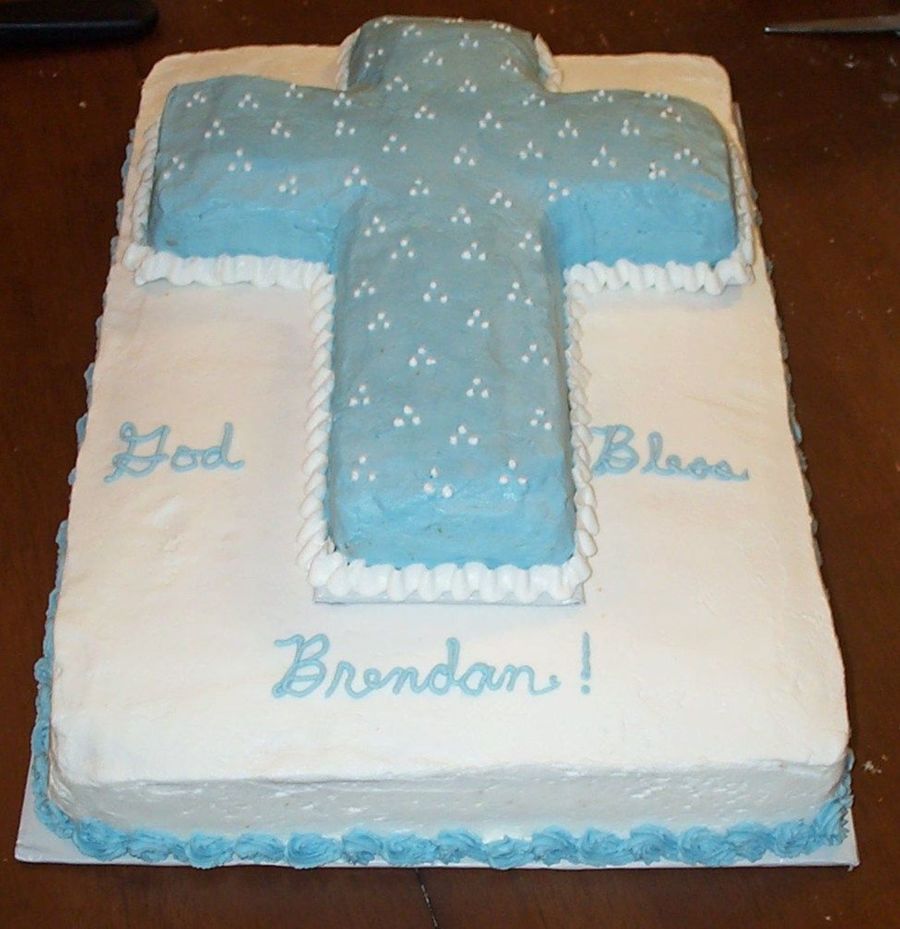 Boy's Christening Cake - CakeCentral.com