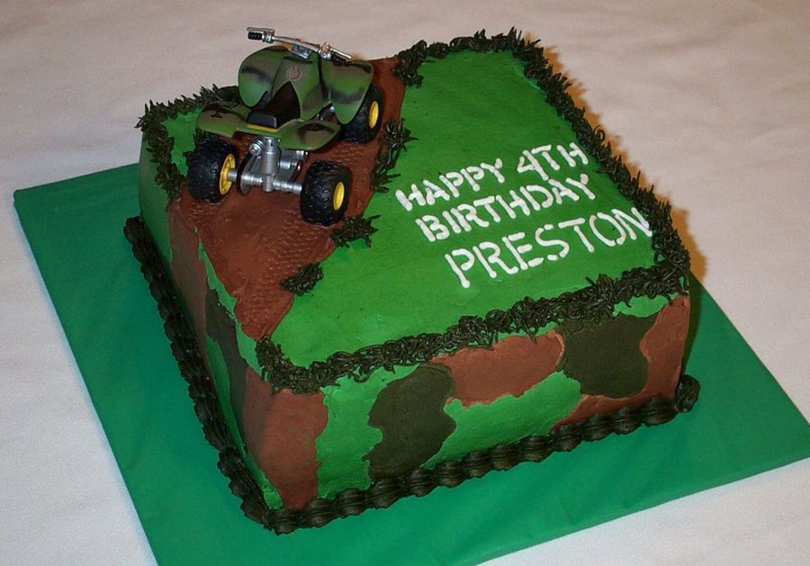 4-Wheeler Camouflage Cake - CakeCentral.com