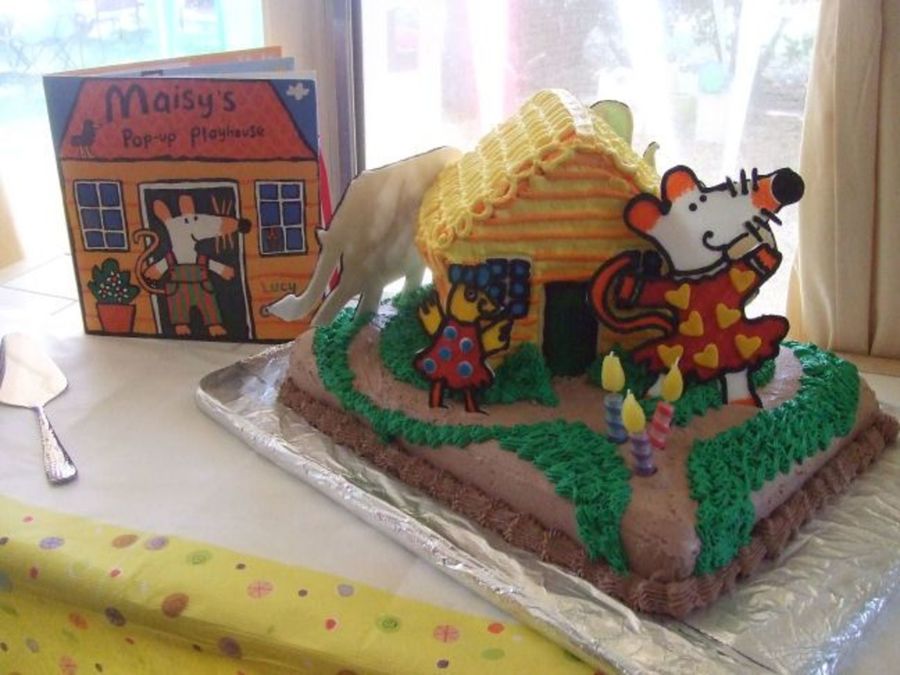 Maisy Mouse/friends & House Cake - CakeCentral.com