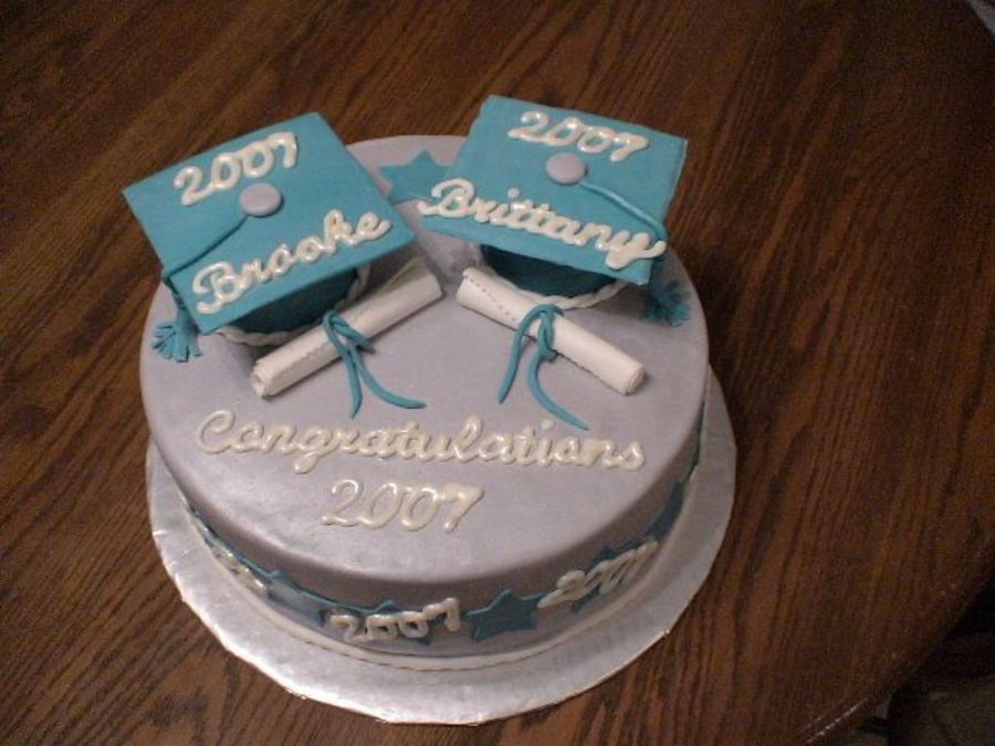 Graduation Cake For Twin Girls - CakeCentral.com
