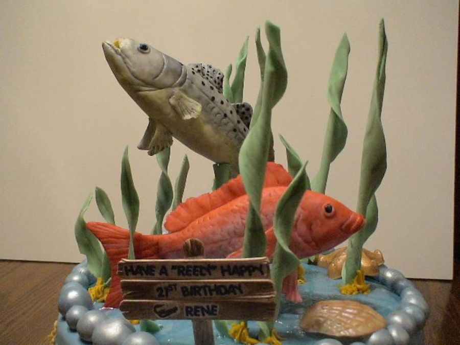 Close Up Of Saltwater Fish Cake - CakeCentral.com