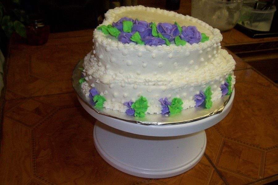 Small Wedding Cake - CakeCentral.com