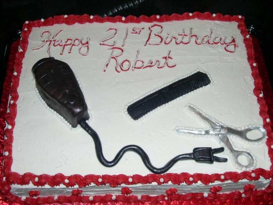 Barber Theme Cake - CakeCentral.com